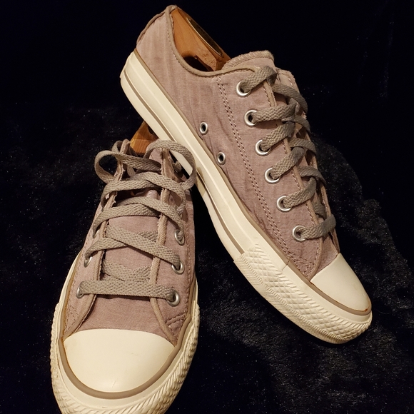 Converse | Shoes | Rare Converse All Star Champagne Satin Slide On ...